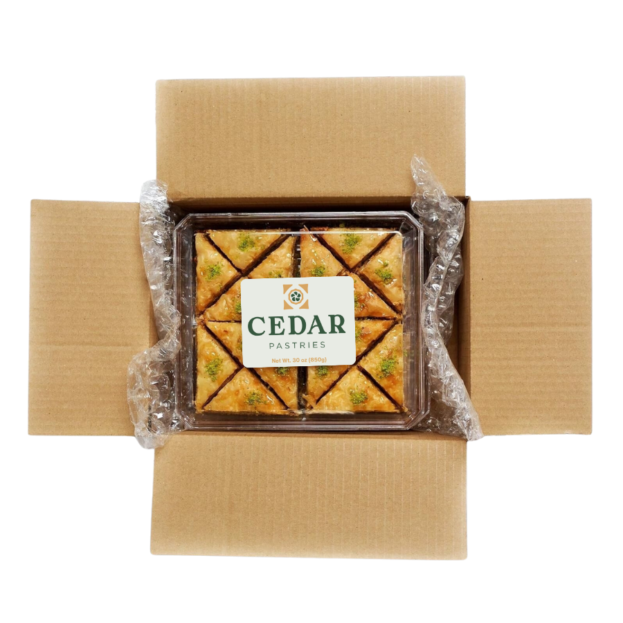 Cedar Pastries 16 Piece Traditional Baklava Triangles